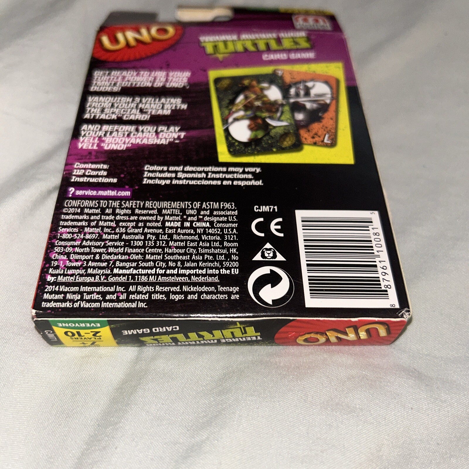 UNO Card Game TMNT Edition Teenage Mutant Ninja Turtles Limited Edition ...