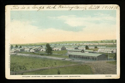 Military postcard World War 1 WWI American Lake, Washington WA Camp ...