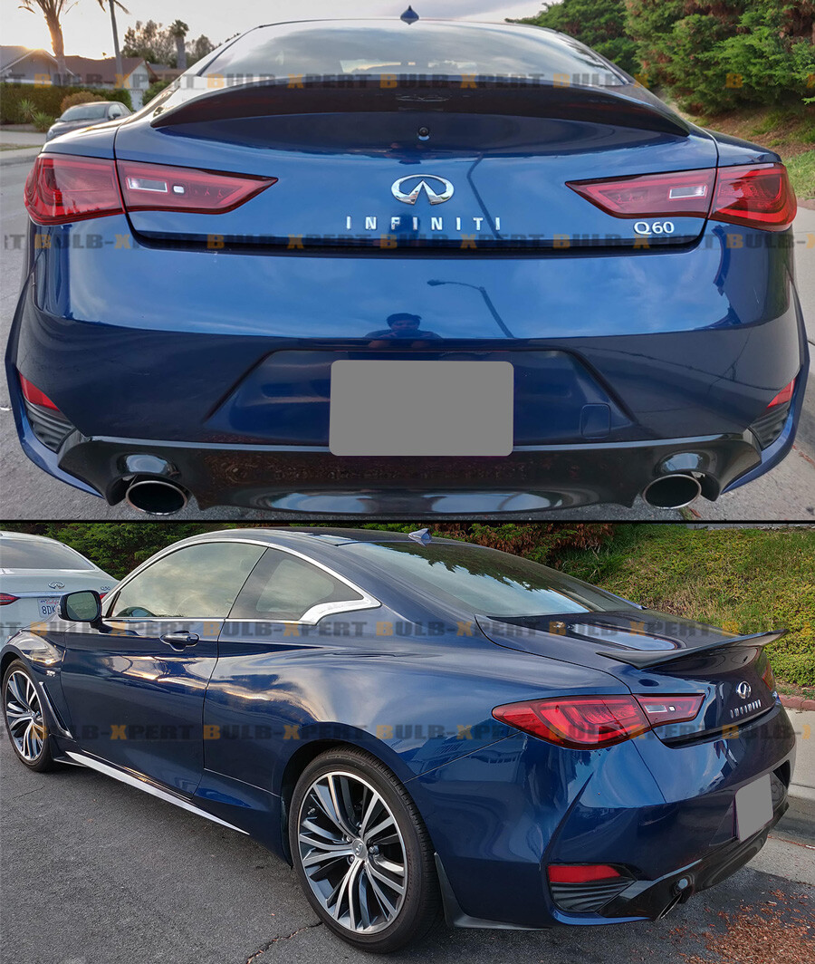 FOR 2017-2022 INFINITI Q60 V2 HIGH KICK CARBON FIBER DUCKBILL TRUNK ...
