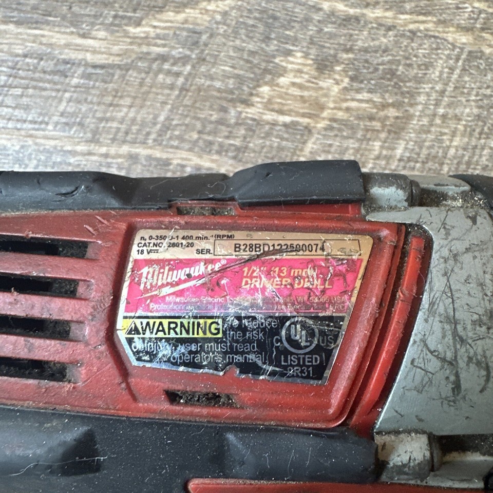 Milwaukee 2601-20 M18 18-Volt Lithium-Ion Cordless 1/2" Compact Drill ...