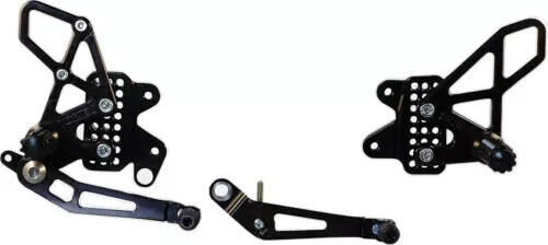 Vortex rear sets foot pegs, Suzuki GSXR 2011-2023 600 750 RS582K Black ...