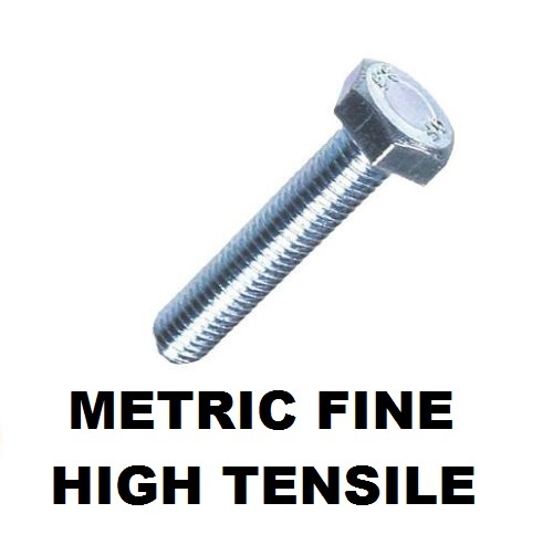Qty 500 Fine Pitch Hex Bolt M10 (10mm) x 1.25 Pitch x 35mm Zinc Class 8 ...