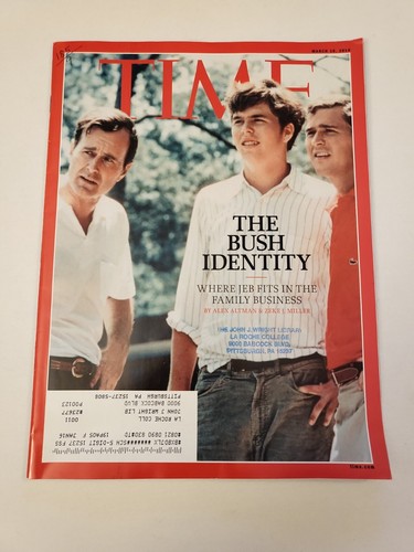 2015 March 16, TIME Magazine, The Bush Identity, (CP453) | eBay