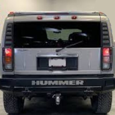 Chrome Tone Rear Bumper Letters for 2003-2009 Hummer H2 ABS Plastic ...