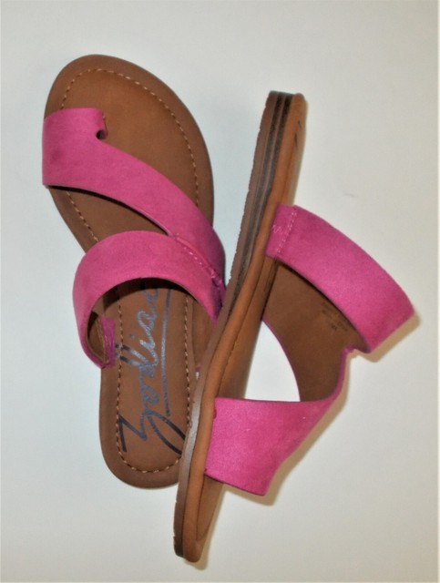 Zodiac Sandals Slip On Toe Ring Slide Zodiac Raspberry Pink Shoes 7 for ...