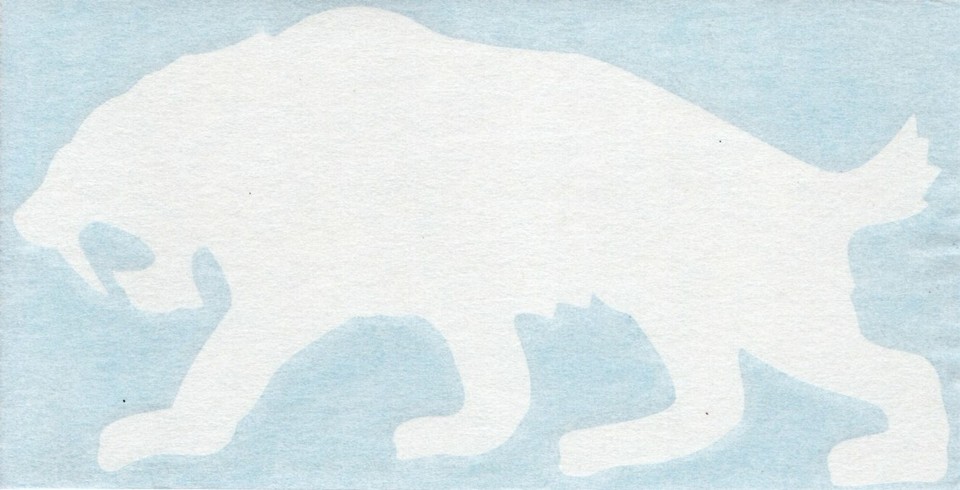 Saber-toothed Tiger Sabre Tooth Car Window Bumper Vinyl Decal Sticker ...