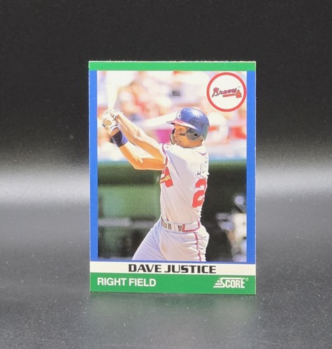 1991 Score Top 100 Rising Stars DAVID JUSTICE Rookie Card #45 Atlanta ...
