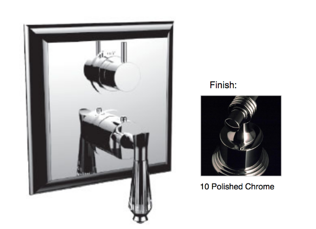 Luxury Brand Santec 7096DC Edo Crystal Thermostatic 2 Way Diverter Trim ...