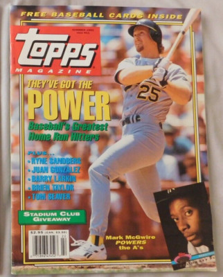 Summer 1992 Topps Magazine issue #11 Mark McGwire no cards | eBay