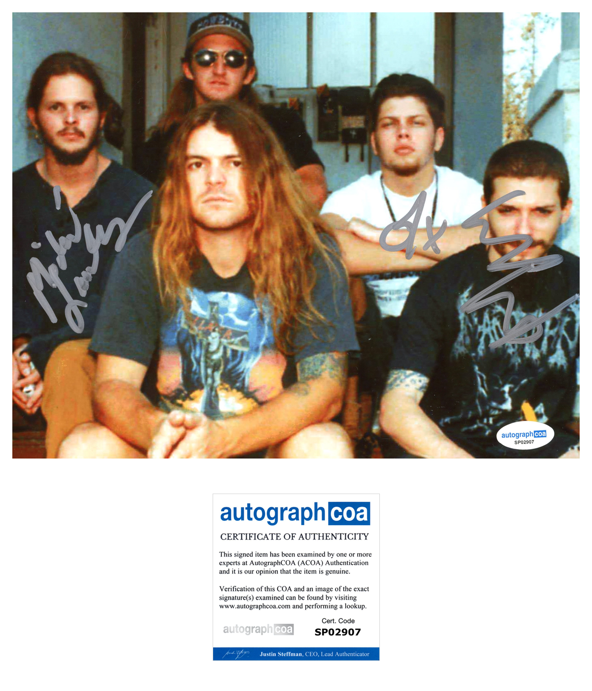 'Acid Bath' Band Signed 8x10 Photo 'Dax Riggs, Mike Sanchez & Sammy ...