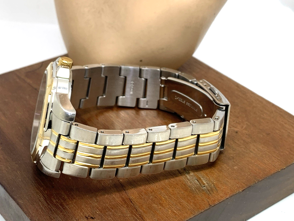 Seiko Men's Watch SUR356 Quartz Gray Dial Day Date Two Tone Stainless ...