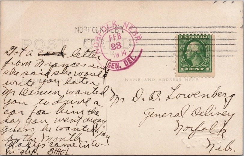 1914 MADISON, Nebraska Real Photo RPPC Postcard "Public Library and ...