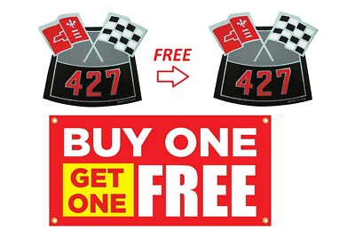 427 AIR CLEANER DECAL Chevy Chevrolet Air Cleaner 2 DECALS CHEVELLE ...