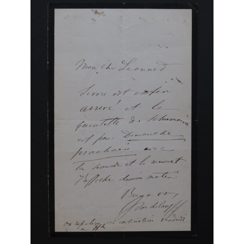 Pasdeloup Jules Letter Signed Autograph 19th | eBay