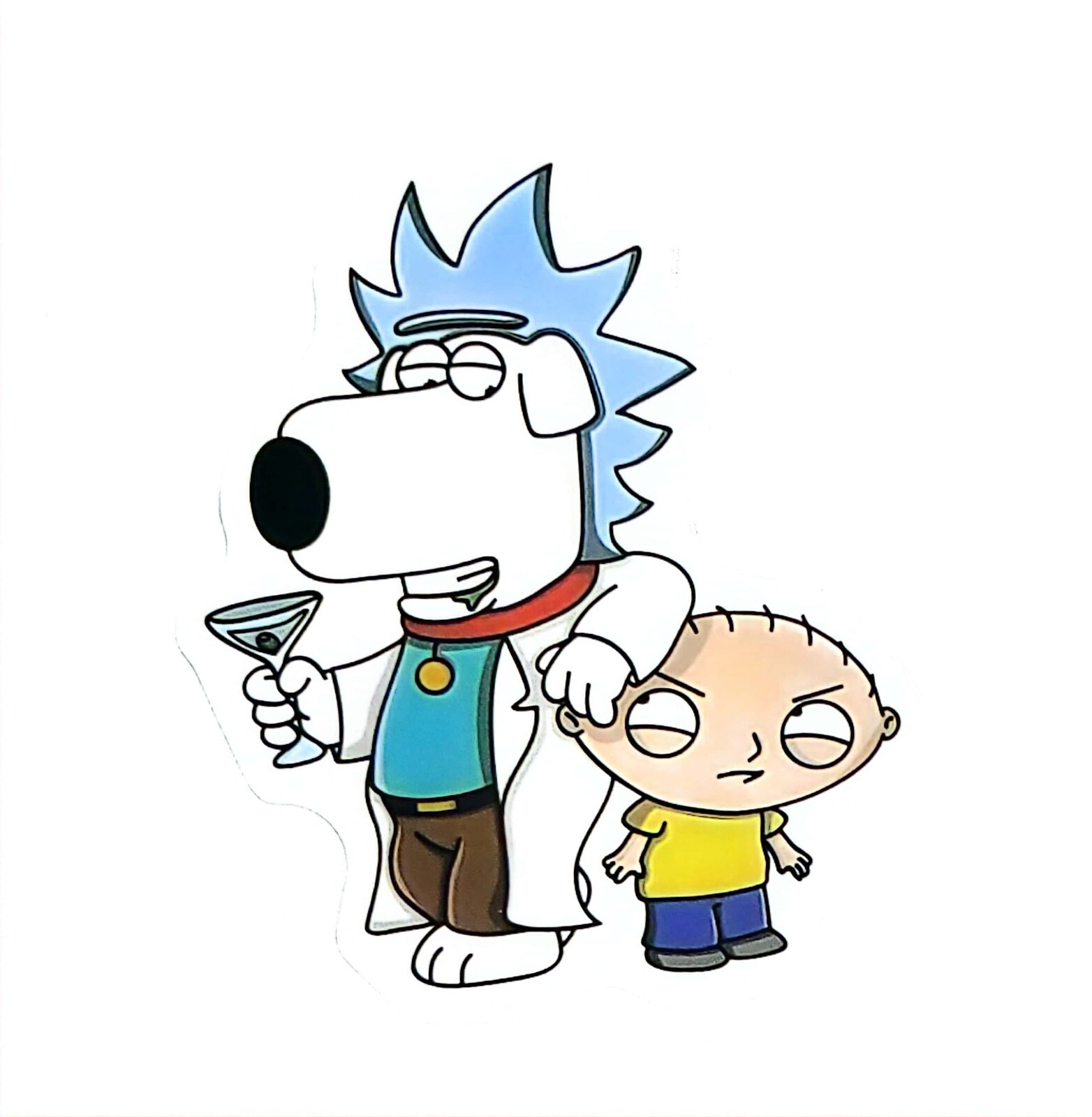 Family Guy STEWIE BRIAN GRIFFIN Rick and Morty Parody Water Resistant ...