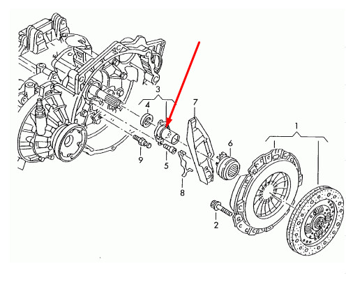 Genuine VW Audi SKODA Seat CLUCH Release Bearing Guide Sleeve ...