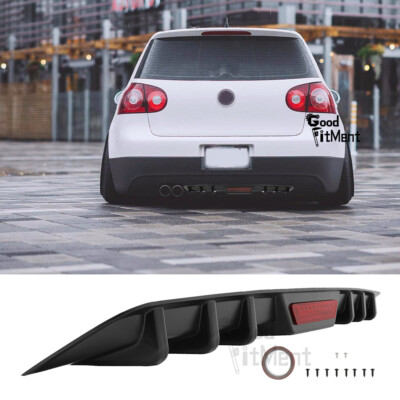 For Volkswagen Golf MK5 GTI GTD Rear Bumper Lip Diffuser Spoiler 6 Fins ...