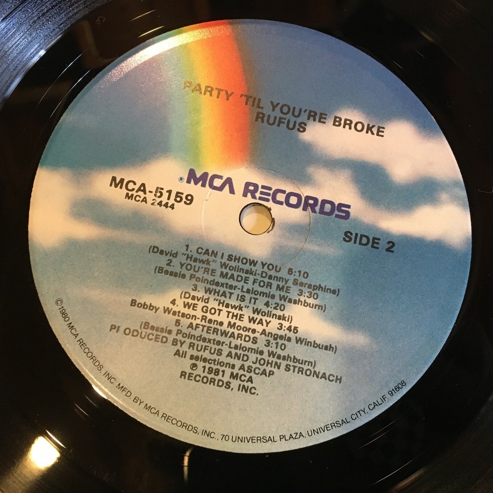 [SOUL/FUNK]~EXC LP~RUFUS~Party 'Til You're Broke~{OG 1981~MCA~Issue] | eBay
