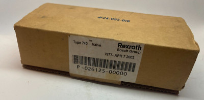REXROTH P-026125-00000 (Type 740 Valve) - R432008749 - Prepaid Shipping ...