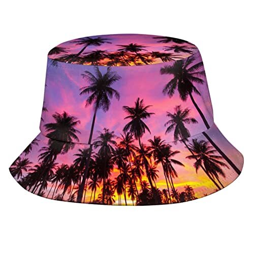 Tropical Summer Palm Tree Bucket Hat Beach One Size, Tree-0002 | eBay