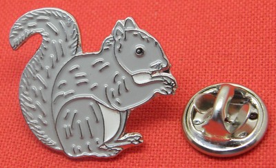 Squirrel Lapel Hat Cap Tie Pin Badge Grey Rodent Brooch | eBay