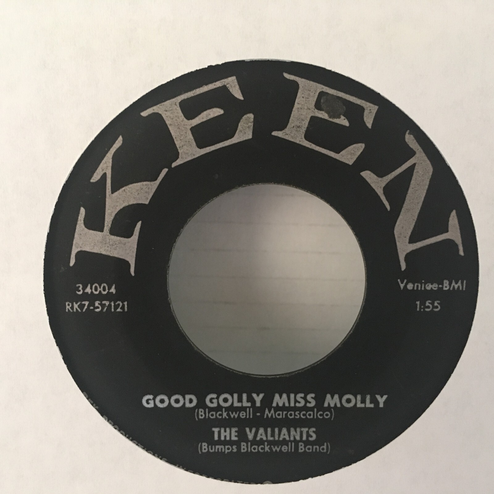 THE VALIANTS 7" VINYL SINGLE , GOOD GOLLY MISS MOLLY /THIS IS THE NITE ...