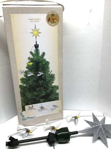 Cracker Barrel Mr Christmas Lighted Animated Flying Angels Tree Topper ...