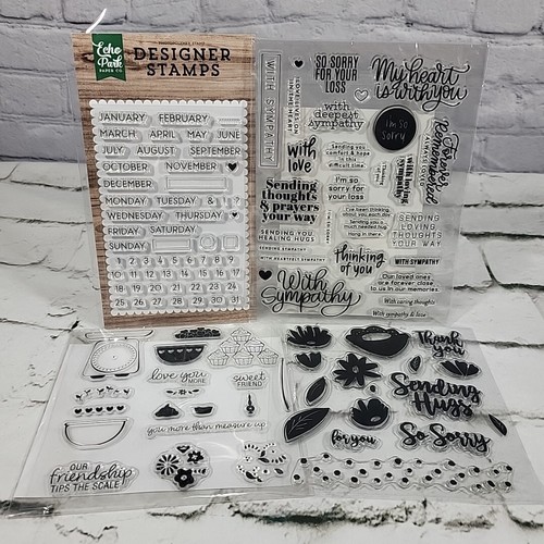 Clear Rubber Planner and Craft Stamps Lot of 4 Sets | eBay