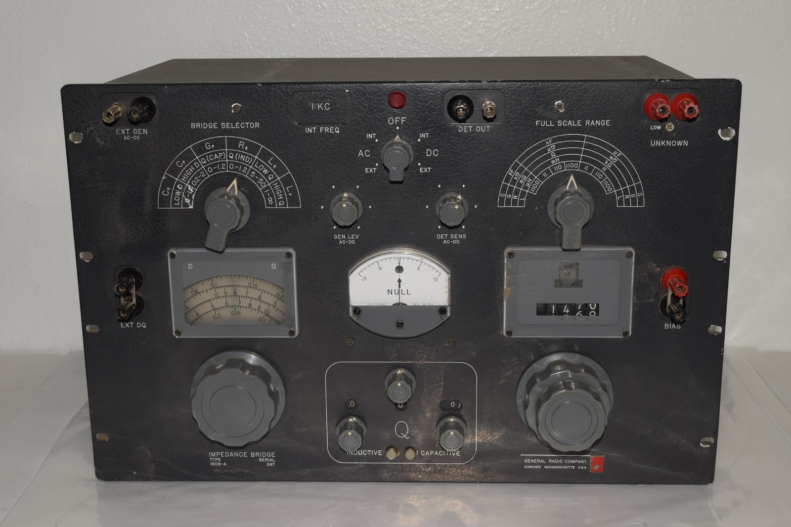 *TC* GENERAL RADIO GENRAD 1608-A IMPEDANCE BRIDGE (KUP34) | eBay