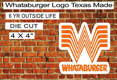 Whataburger Logo Texas Made Texas Born Vinyl Decal Sticker | eBay