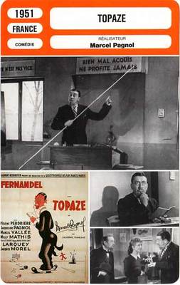 FICHE CINEMA : TOPAZE - Fernandel,Perdrière,Pagnol 1951 | eBay