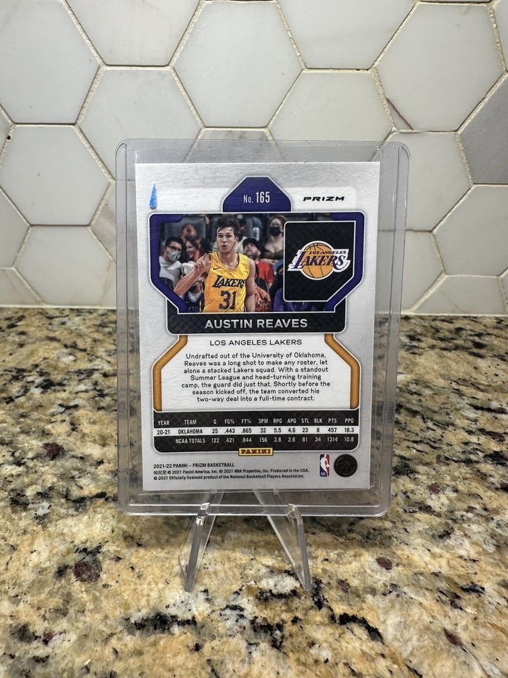 Austin Reaves 2021-22 Panini Prizm Rookie RED Cracked Ice Card #165 RC ...