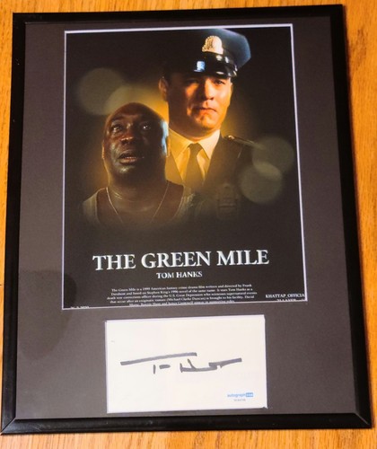 Tom Hanks Signed 11x14 Index Card Display The Green Mile ACOA Certified ...