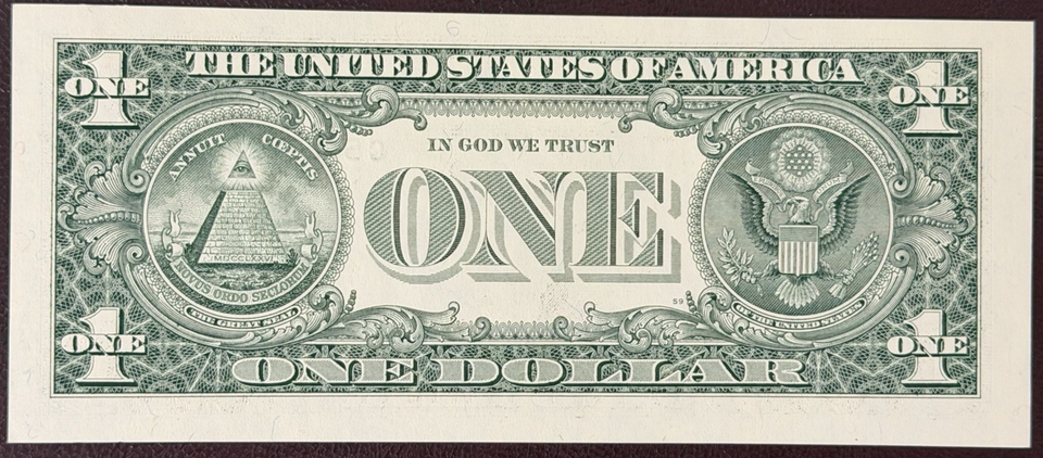 BINARY, 4 of a Kind 5s and 2s, UNC $1 One Dollar, Fancy Serial Number ...