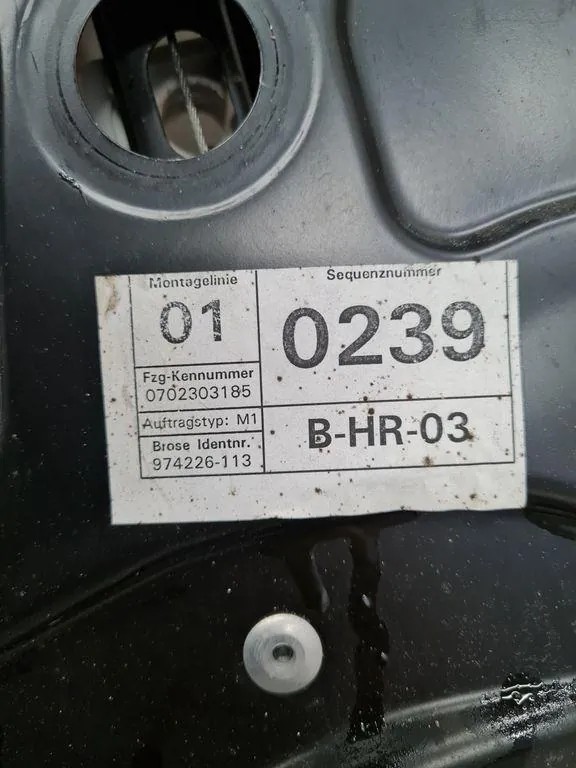 VW PASSAT B7 ALLTRACK 365 Rear Right Door Window Regulator 1.90 Diesel ...