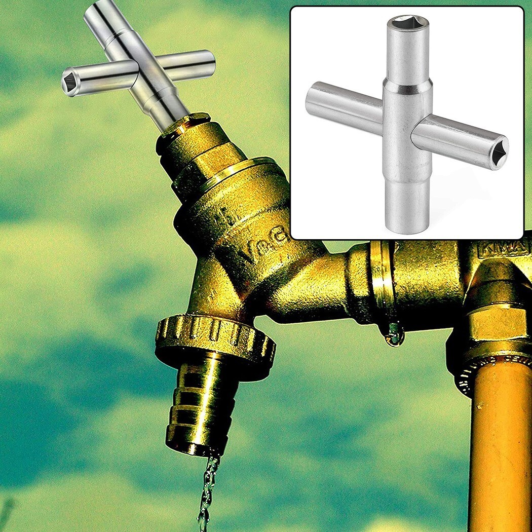 Convenient 4 Way Sillcock Utility Key Ideal for Controlling Water Usage ...