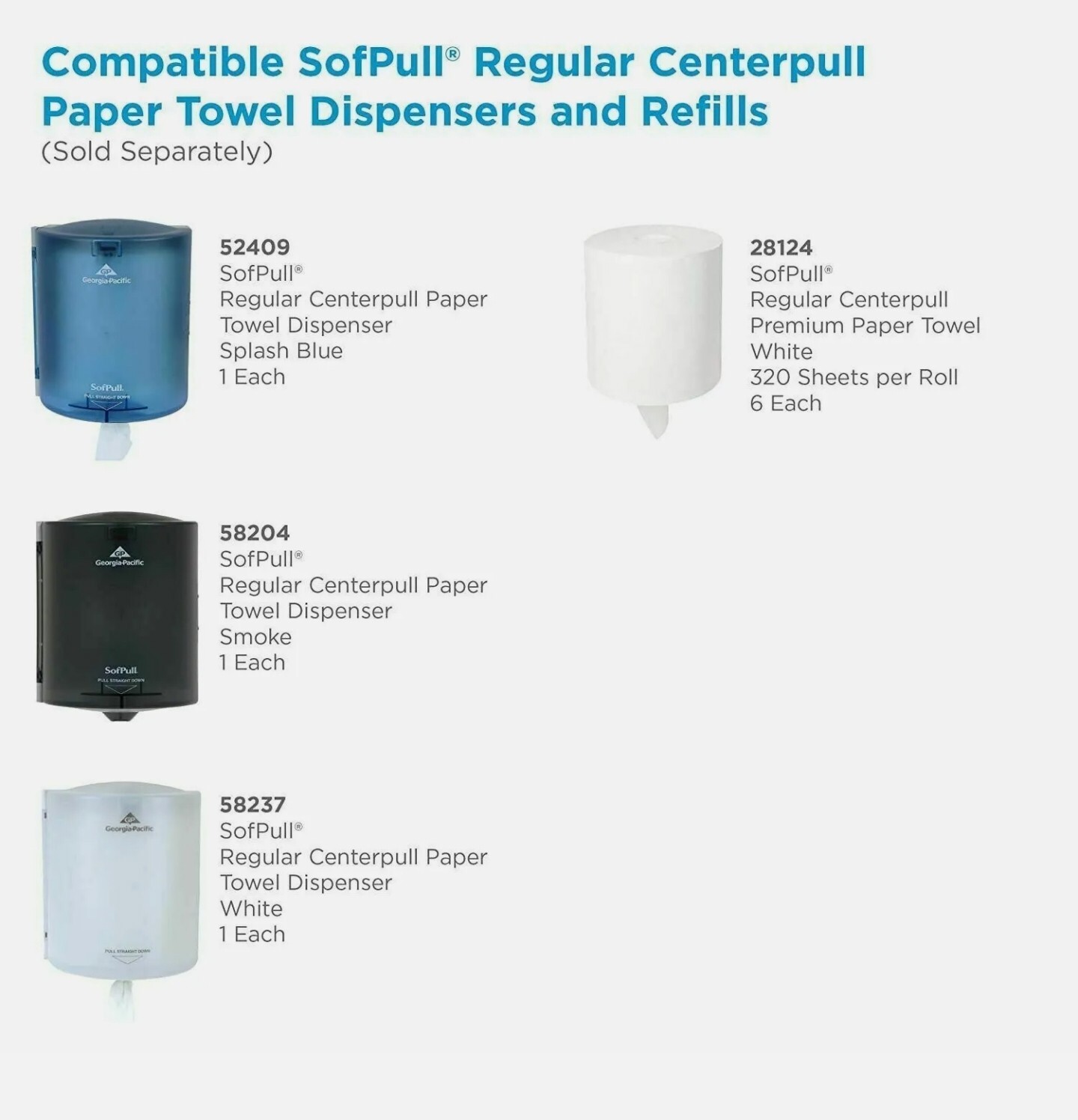 SofPull Centerpull Regular Capacity Paper Towel Dispenser by GP PRO ...