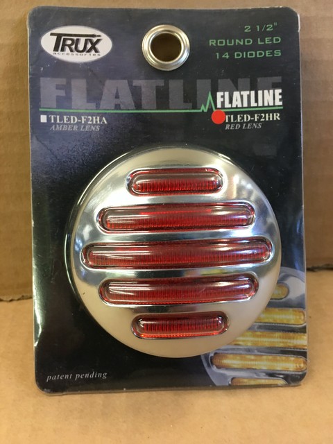 Trux Tled-f2hr 2.5" Flatline Red LED Marker Light for sale online | eBay