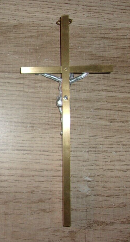 Vintage Autom 6" Solid Brass Crucifix Cross Jesus INRI Wall Hanging ...