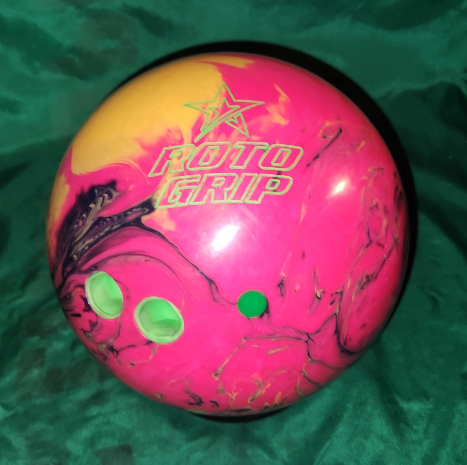 Roto Grip Magic Gem Bowling Ball 15 lbs Preowned Span 4 11/16 " 9 Games ...