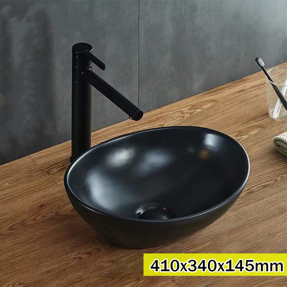 Bathroom Sink Hand Wash Countertop Modern Small Basin Ceramic White ...