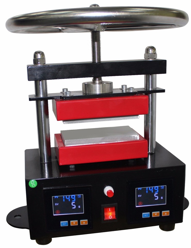 Professional Heat Press Hand Crank Duel Heated Plates 2.4" x 4.7" | eBay