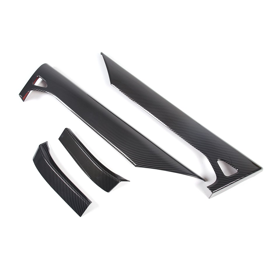 Carbon Fiber Look Interior Door Top Frame Panel Cover Trim For Corvette ...