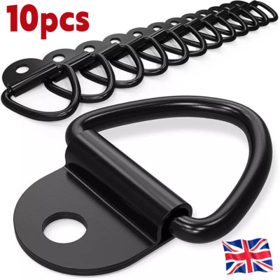 10Pc Heavy Duty Fixing Point Anchor Lashing Eye Tie Down Loop Black V ...