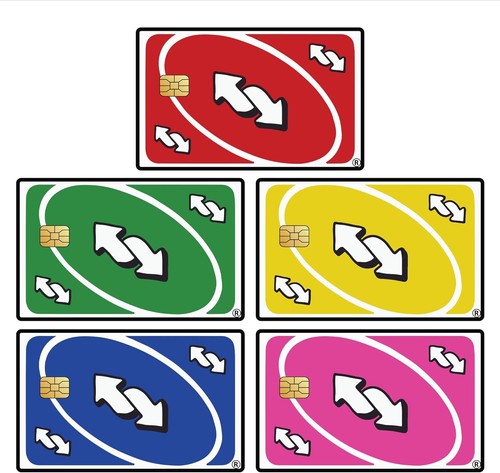 2/10PCS Unocards Reverse Credit Card Skin & Debit Card Cover for Small ...