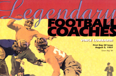 USPS FDC Ceremony Program #3147 C1 Football Coach Vince Lombardi 1997 ...