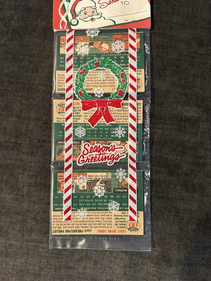 1954 TOPPS XMAS BASEBALL RACK PACK BILLY MARTIN PEANUTS LOWREY DICK ...