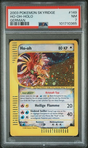 Ho-oh - Crystal Holo - #149 - Skyridge - PSA 7 NM - German - Pokemon ...