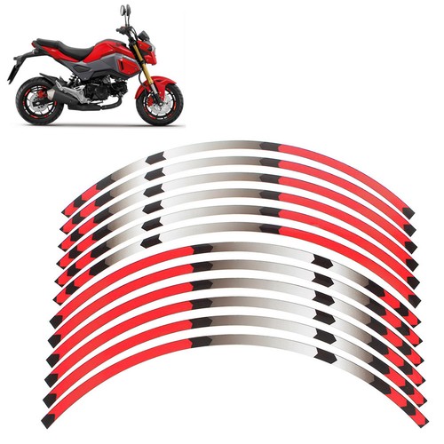 Rim Wheel Stripes Decals Tape Stickers For HONDA MSX 125 Grom SF 2012 ...