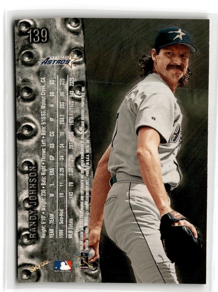 1999 Metal Universe Randy Johnson #139 Houston Astros Baseball Card | eBay